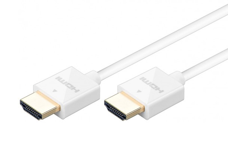 Slim HDMI cable, white