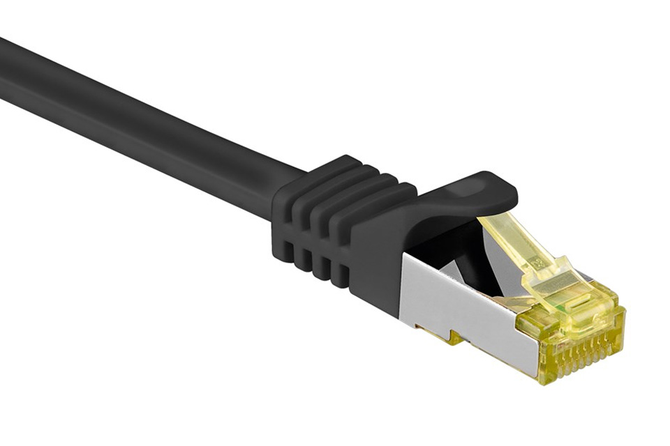 CAT 7 S-FTP patch cable, LSZH - Black