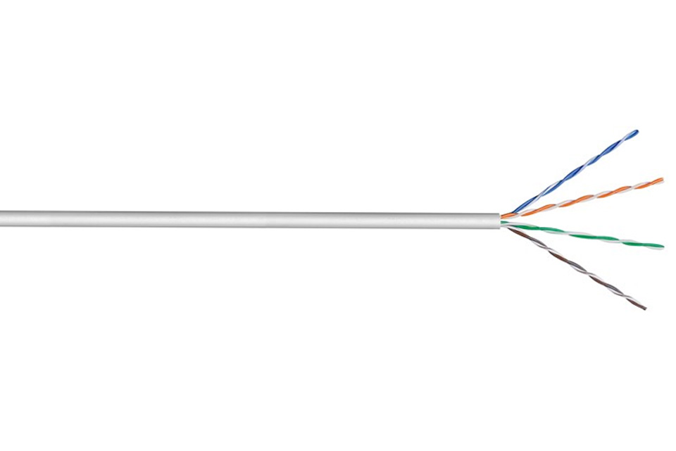 CAT 5e UTP network cable (Solid, CCA) – Gray