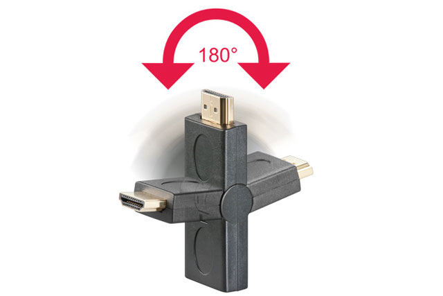 Right-angle HDMI adapter